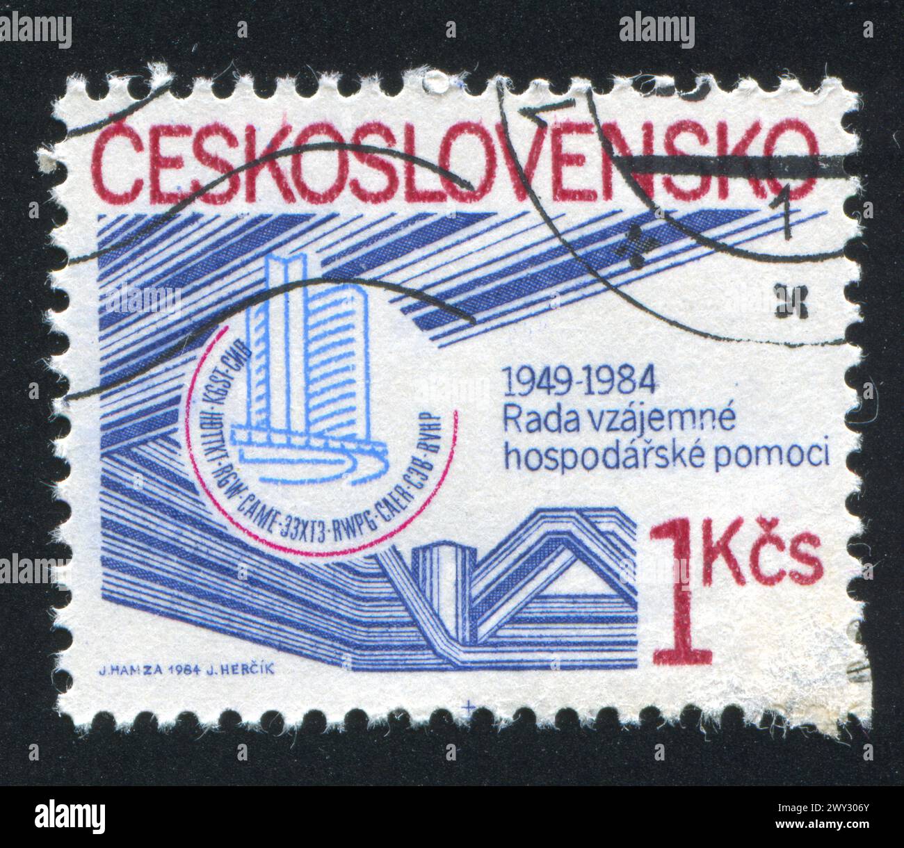 CZECHOSLOVAKIA - CIRCA 1984: stamp printed by Czechoslovakia, shows ...