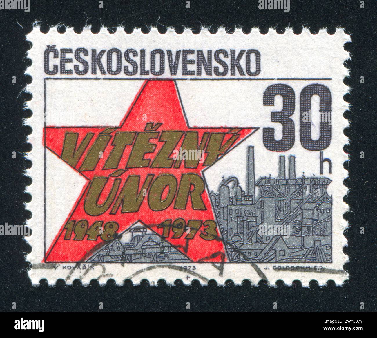 CZECHOSLOVAKIA - CIRCA 1973: stamp printed by Czechoslovakia, shows ...