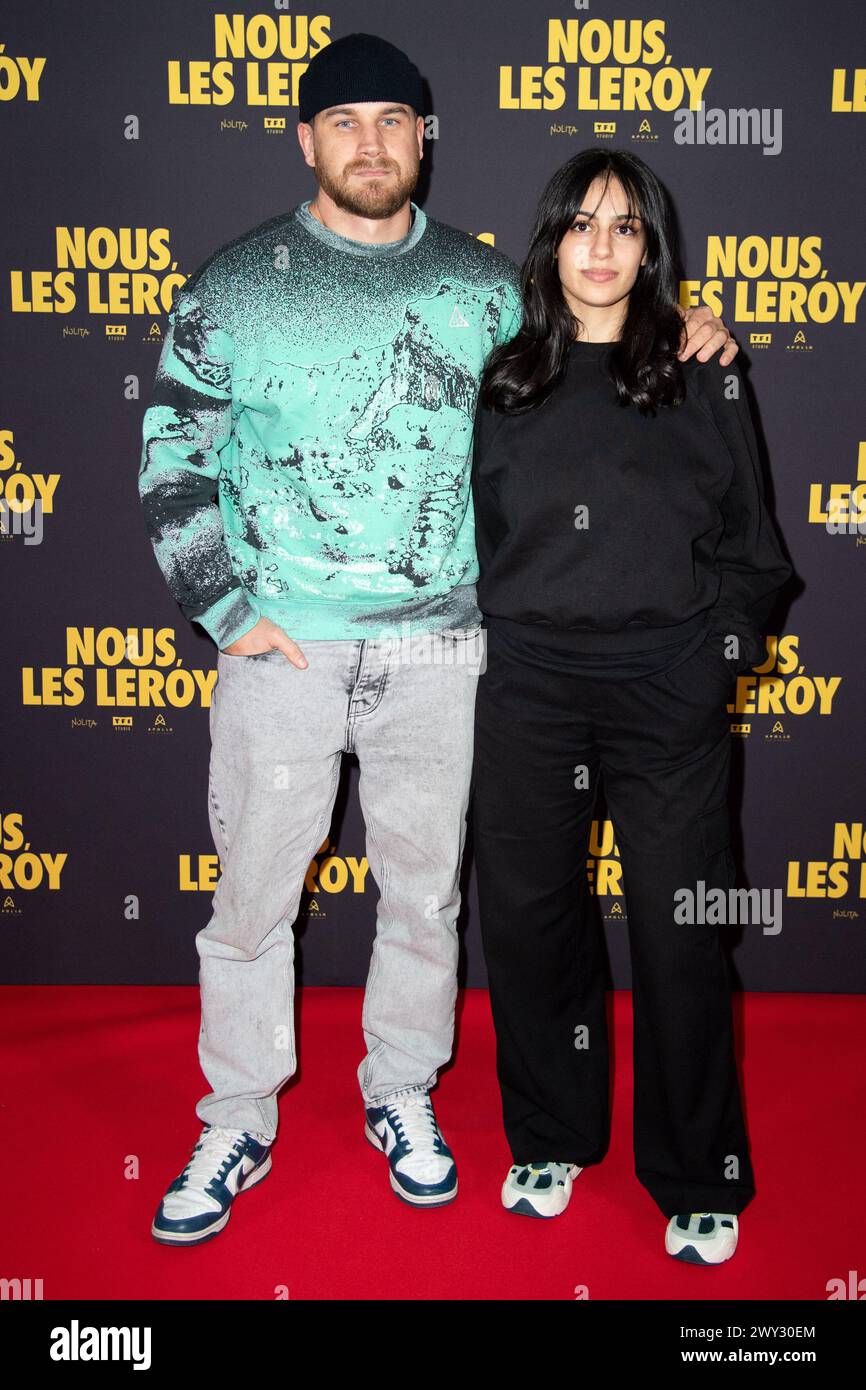 Sebastien Vanicek and guest attending the Nous Les Leroy Premiere at ...