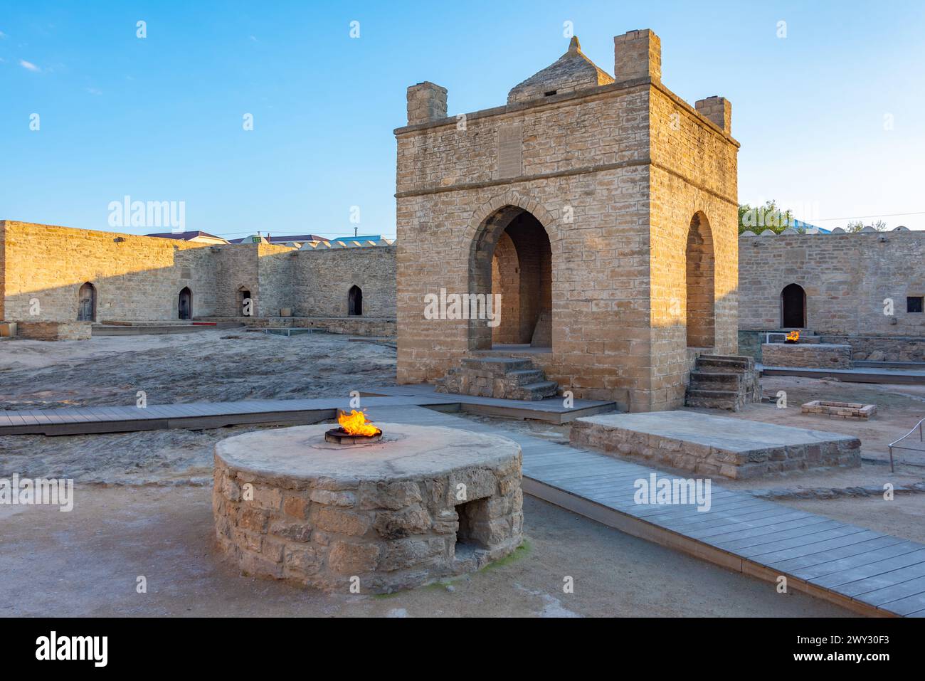Ateshgah Zoroastrian Fire Temple in Azerbaijan Stock Photo - Alamy
