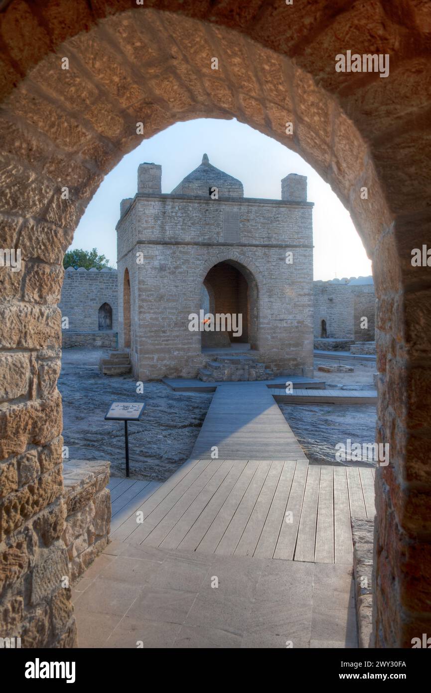 Ateshgah Zoroastrian Fire Temple in Azerbaijan Stock Photo - Alamy