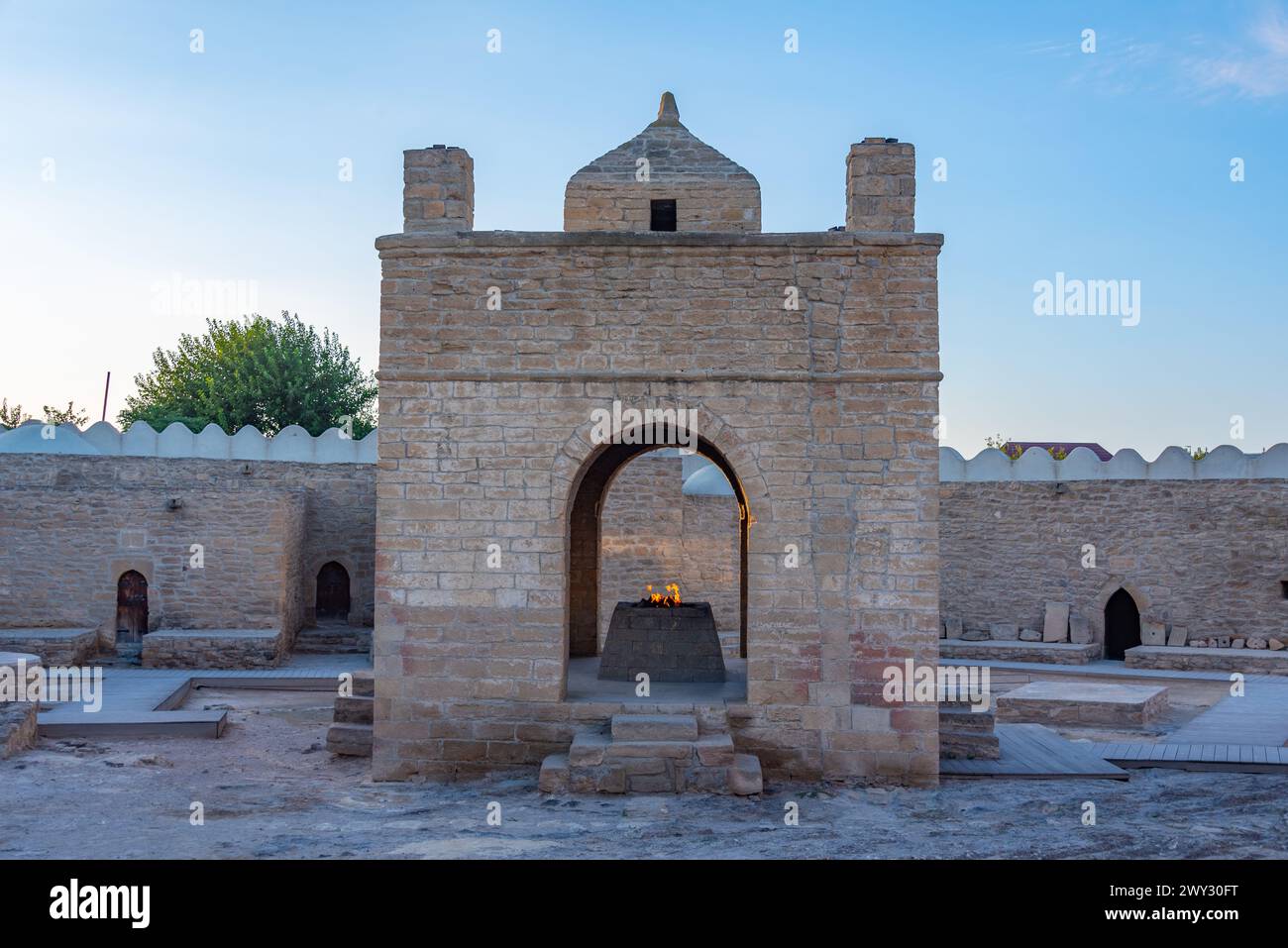 Ateshgah Zoroastrian Fire Temple in Azerbaijan Stock Photo - Alamy