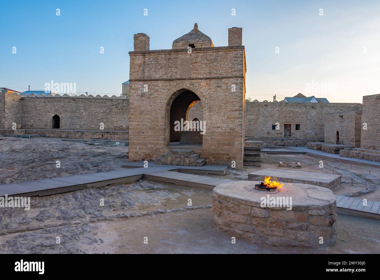 Ateshgah Zoroastrian Fire Temple in Azerbaijan Stock Photo - Alamy