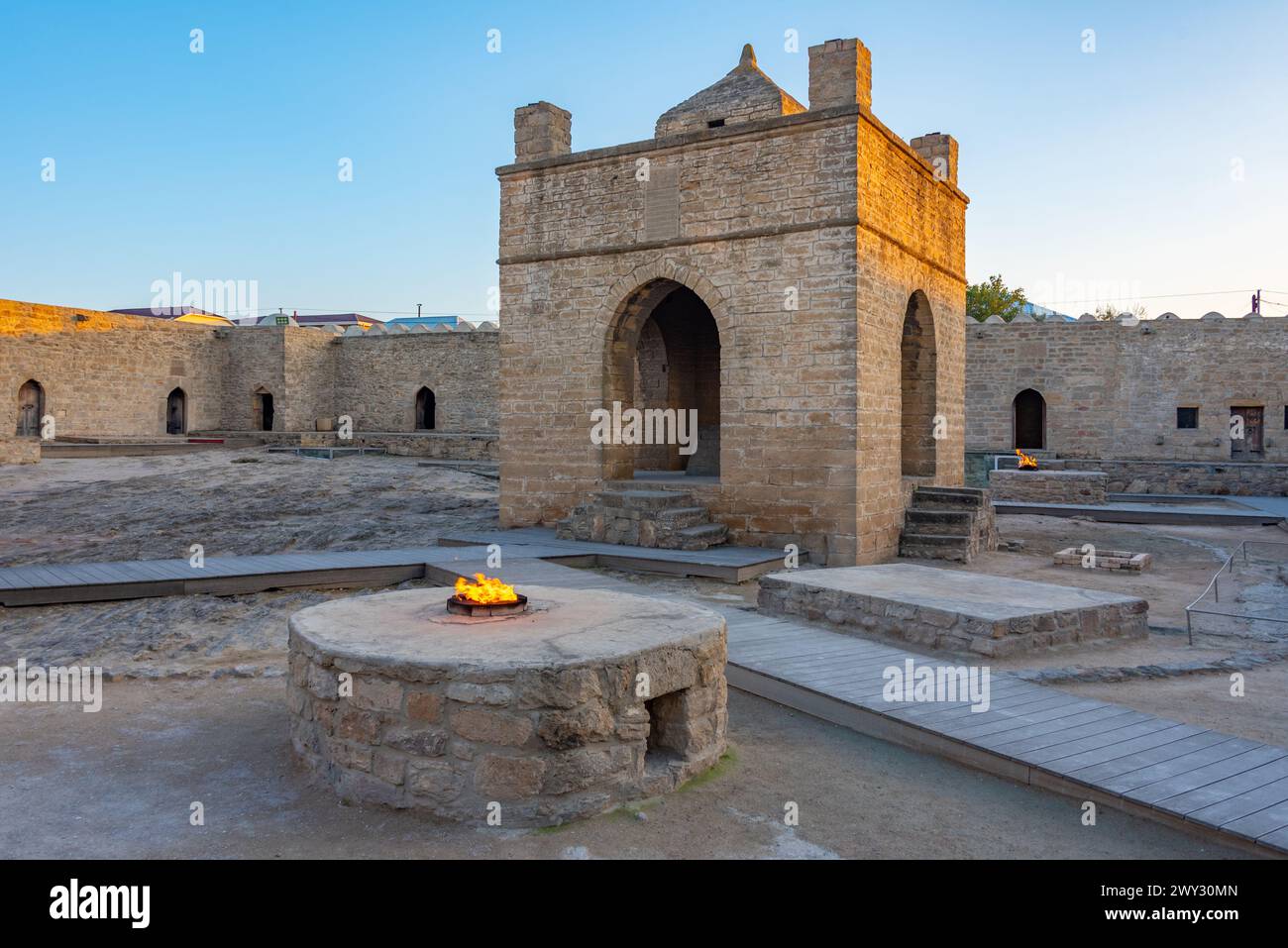 Ateshgah Zoroastrian Fire Temple in Azerbaijan Stock Photo - Alamy