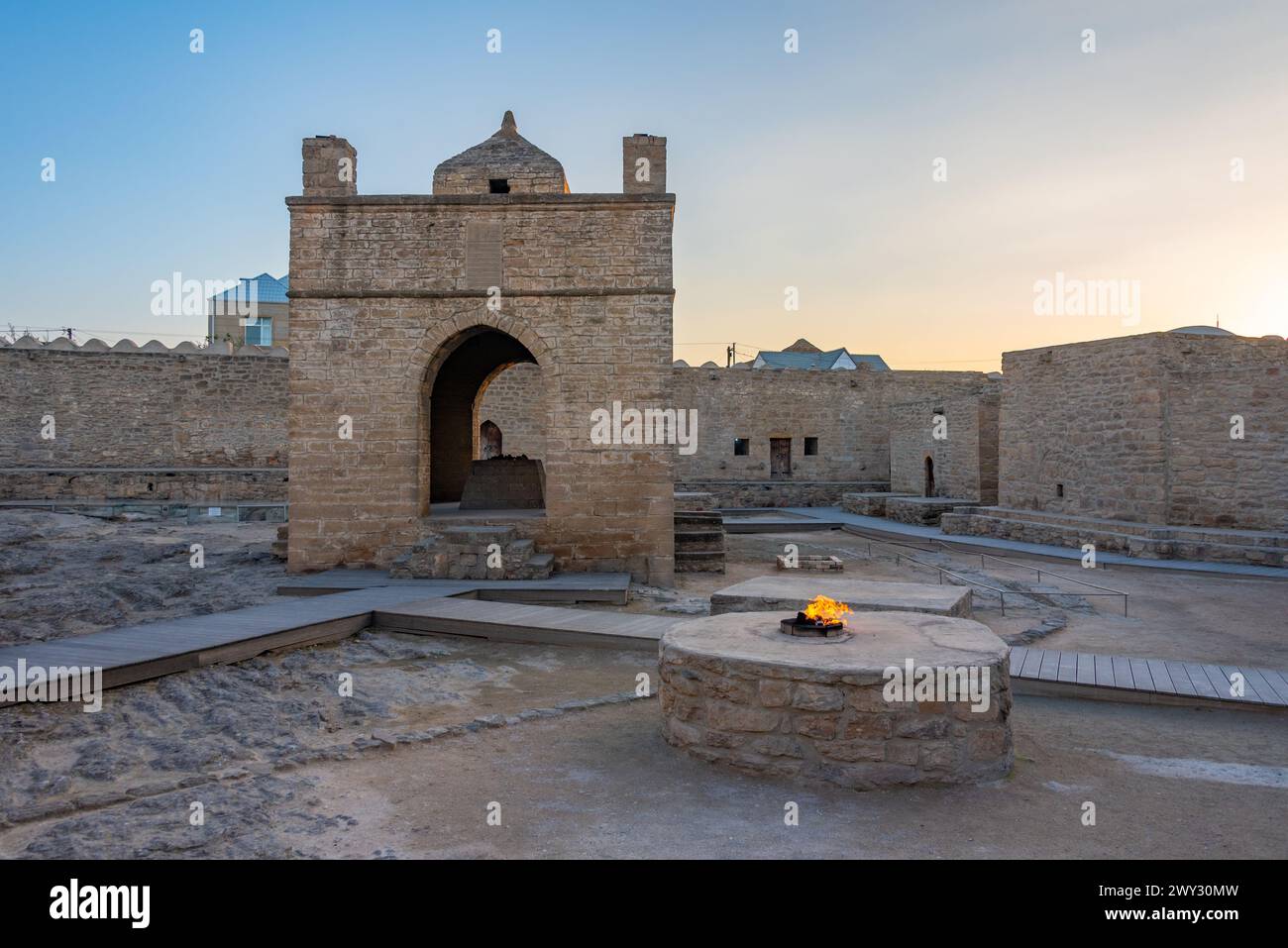 Ateshgah Zoroastrian Fire Temple in Azerbaijan Stock Photo - Alamy