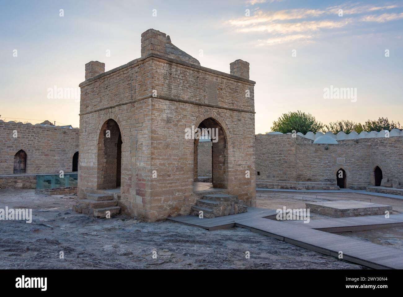 Ateshgah Zoroastrian Fire Temple in Azerbaijan Stock Photo - Alamy