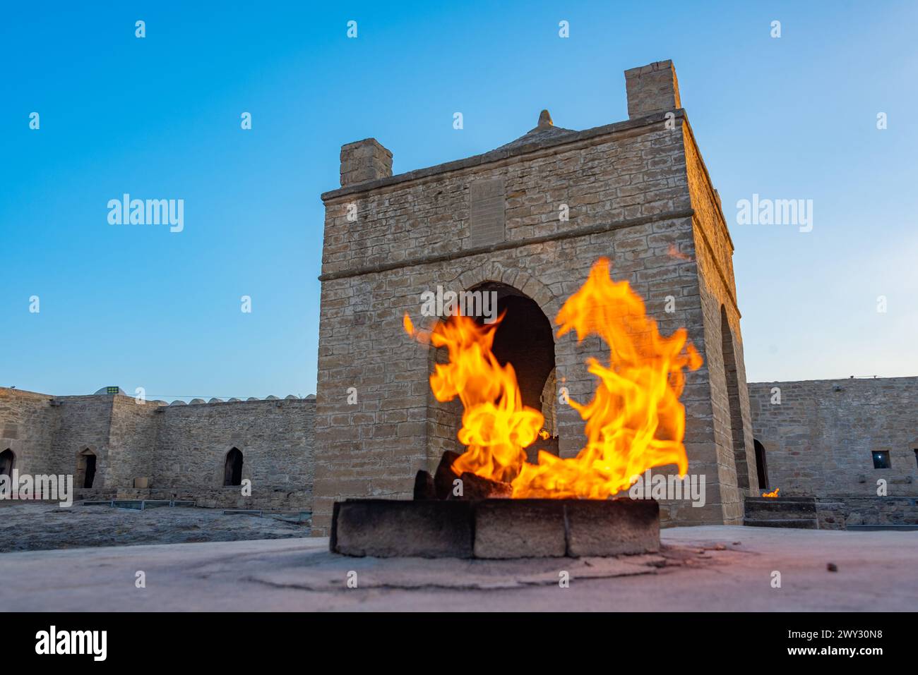 Ateshgah Zoroastrian Fire Temple in Azerbaijan Stock Photo - Alamy