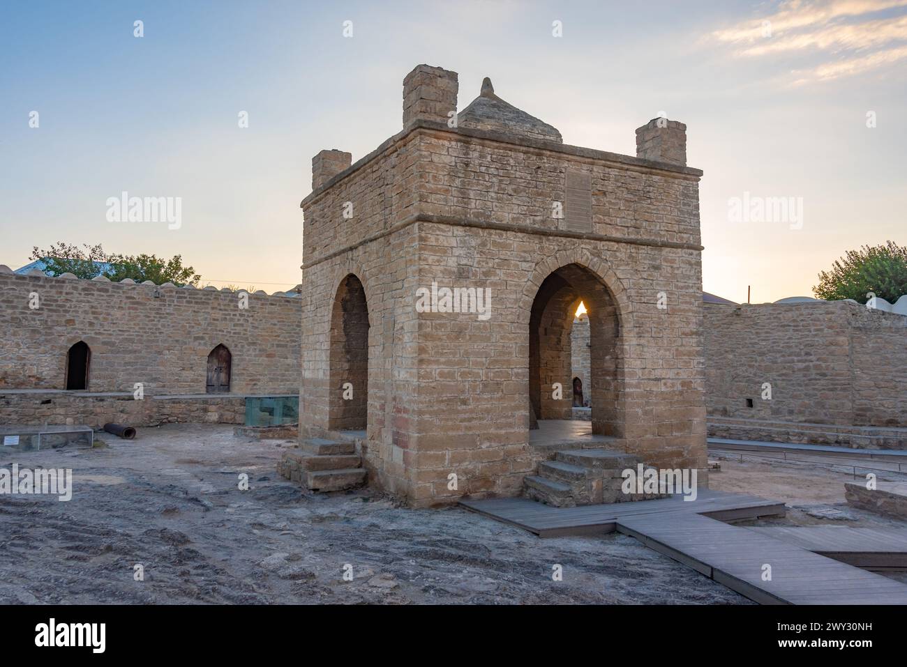 Ateshgah Zoroastrian Fire Temple in Azerbaijan Stock Photo - Alamy