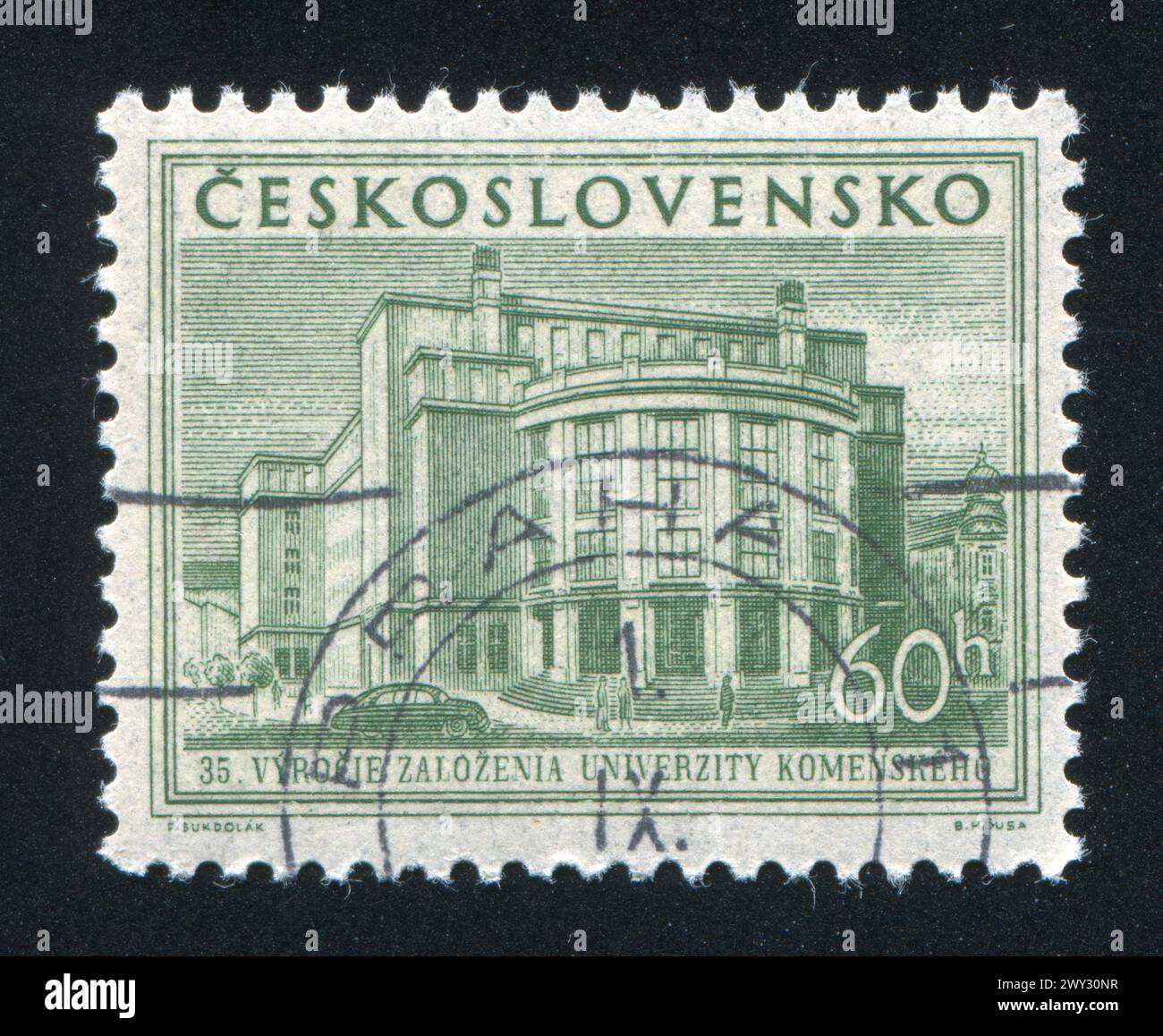 CZECHOSLOVAKIA - CIRCA 1954: stamp printed by Czechoslovakia, shows ...