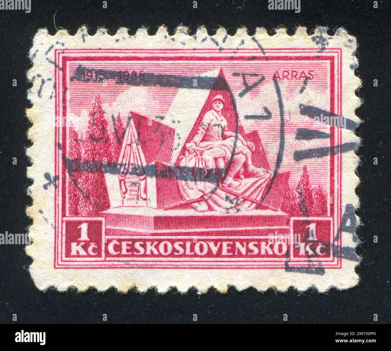 CZECHOSLOVAKIA - CIRCA 1935: stamp printed by Czechoslovakia, shows ...