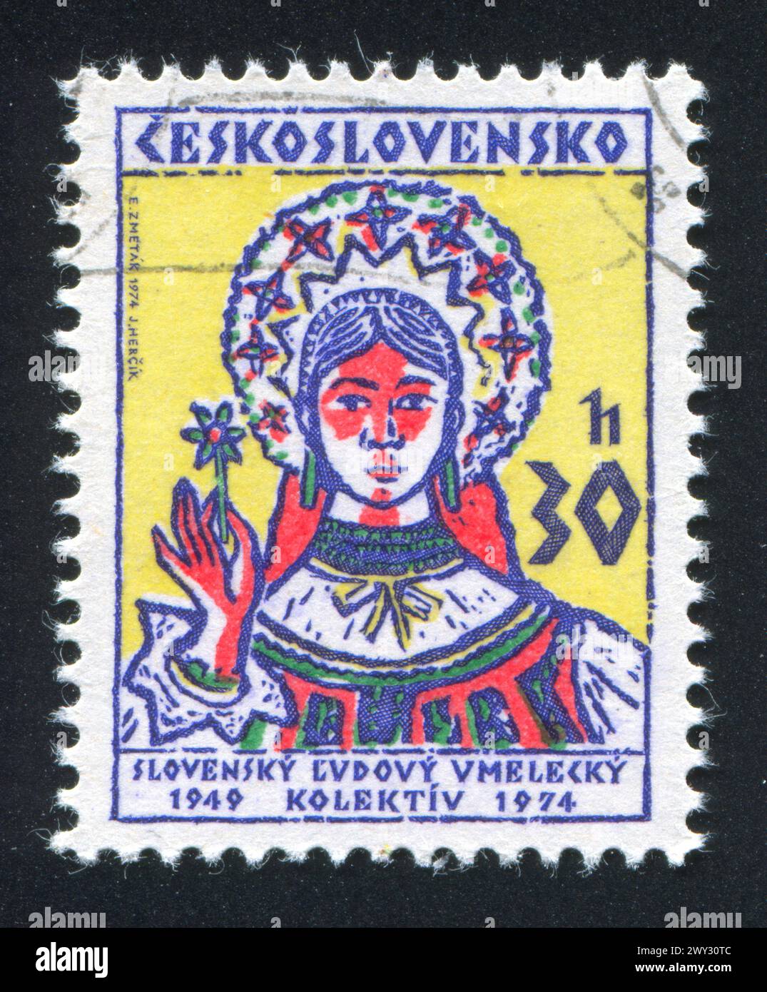 CZECHOSLOVAKIA - CIRCA 1974: stamp printed by Czechoslovakia, shows ...