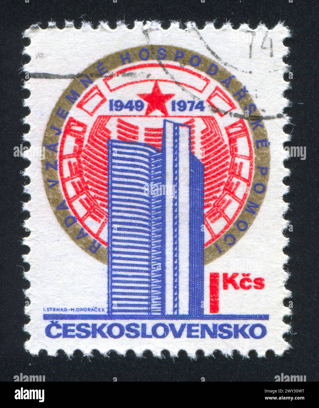 CZECHOSLOVAKIA - CIRCA 1974: stamp printed by Czechoslovakia, shows ...
