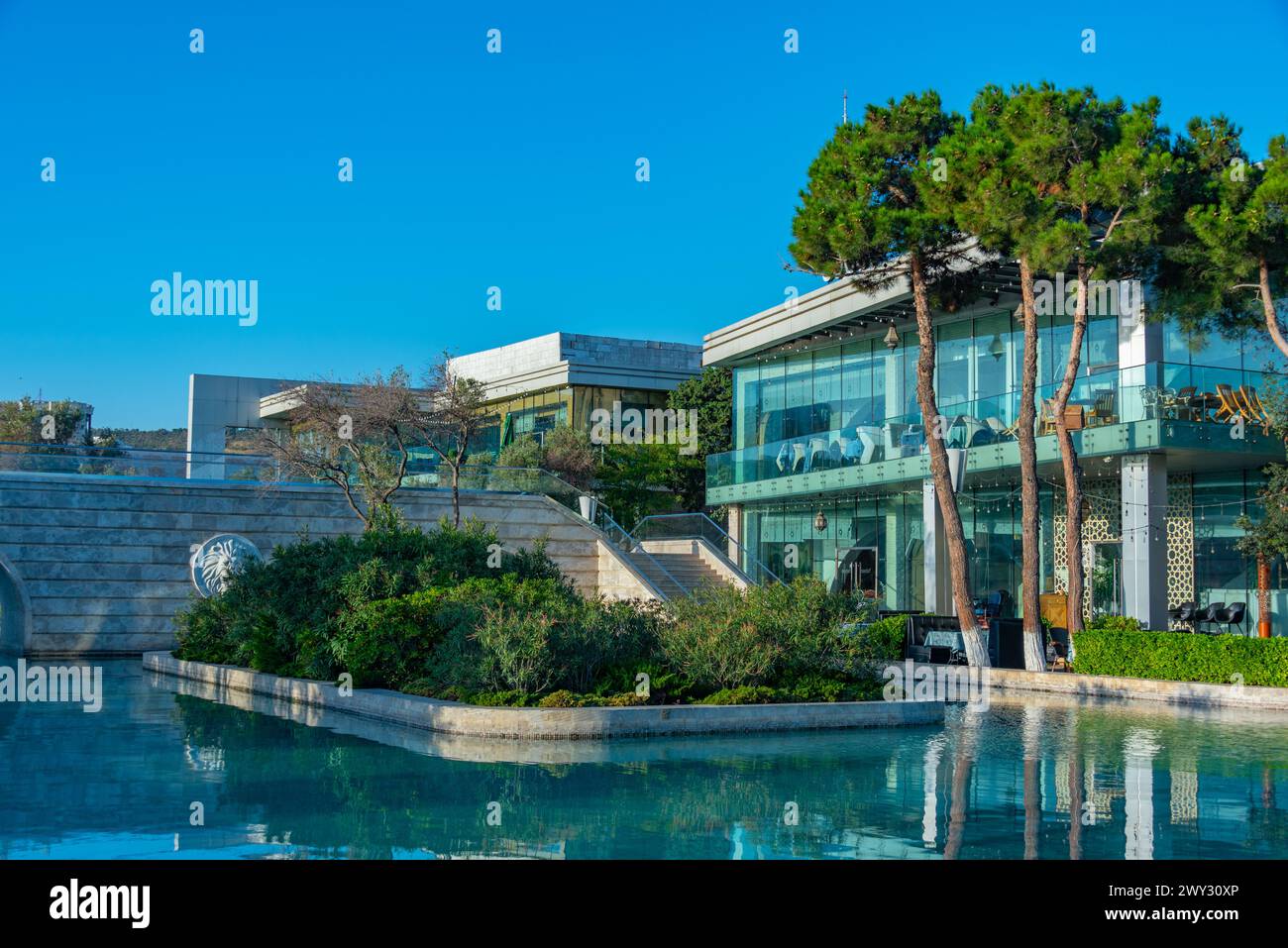 Mini Venice artificial channels in Baku, Azerbaijan Stock Photo - Alamy