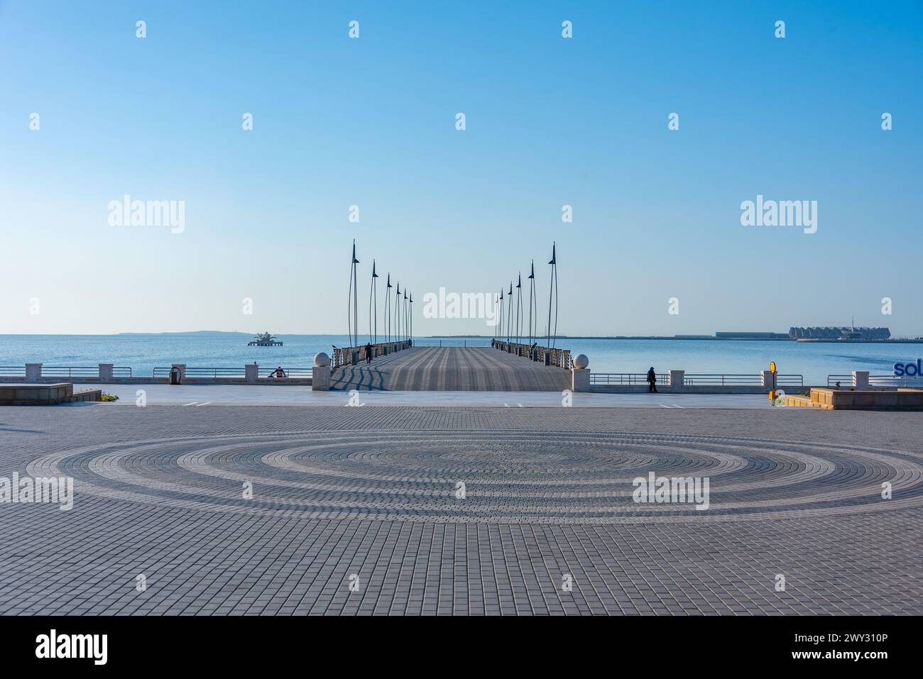 Pier at the seaside promenade in Baku, Azerbaijan Stock Photo - Alamy