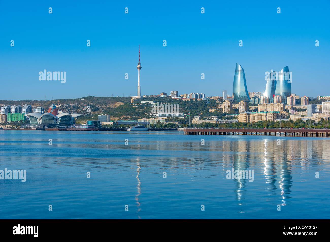 Panorama view of Baku in Azerbaijan Stock Photo - Alamy