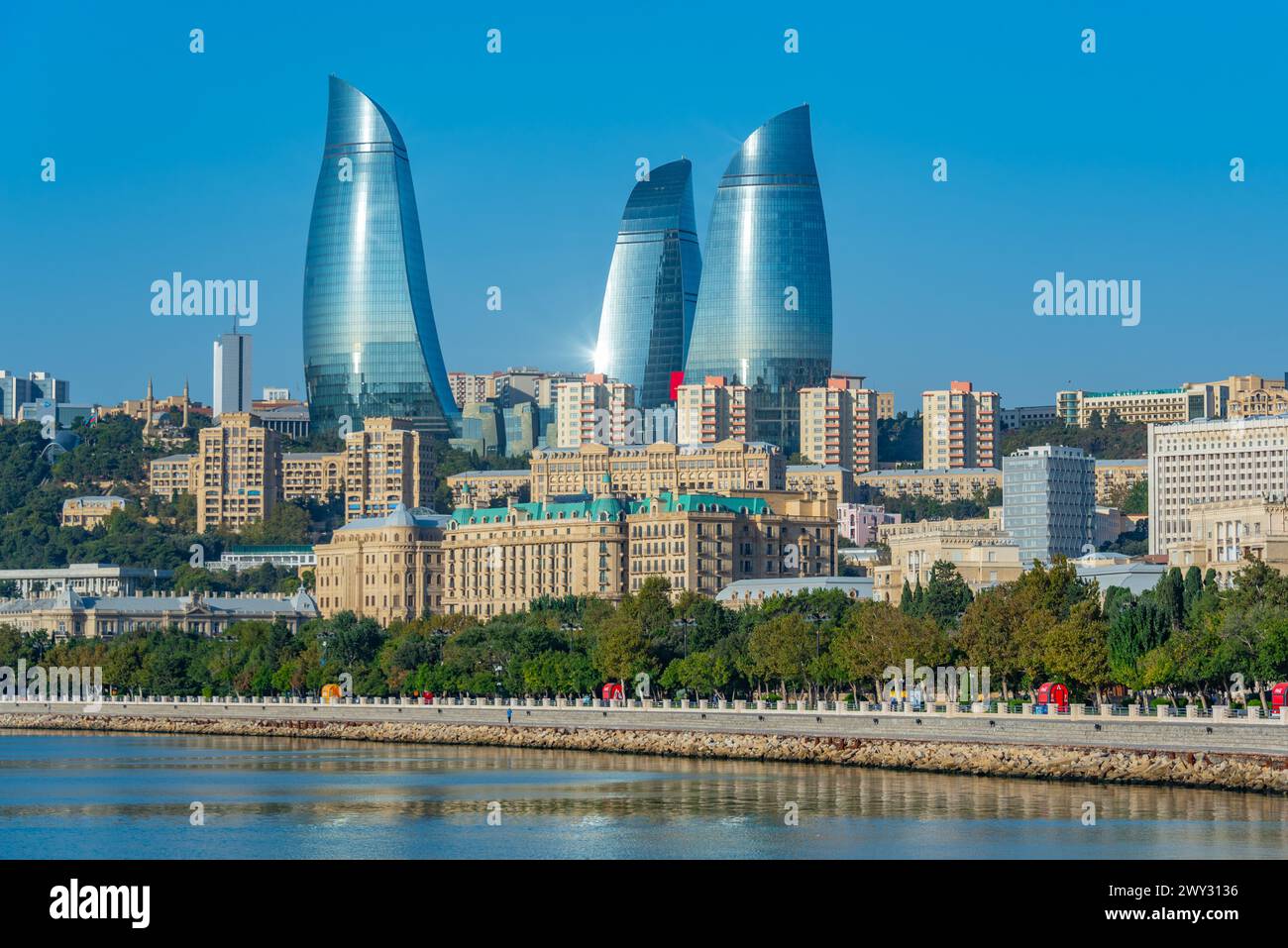 Panorama view of Baku in Azerbaijan Stock Photo - Alamy