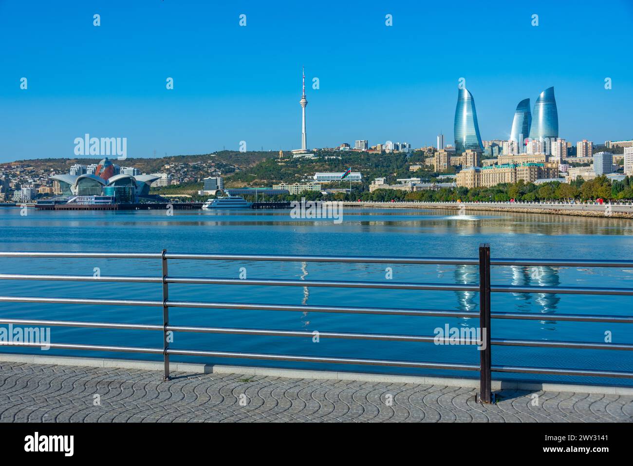 Panorama view of Baku in Azerbaijan Stock Photo - Alamy