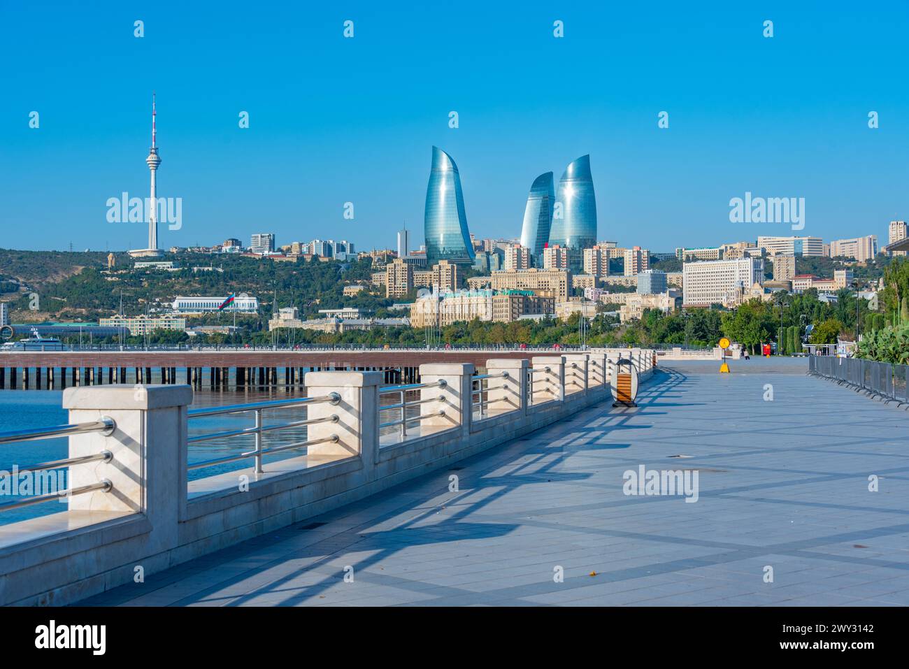 Panorama view of Baku in Azerbaijan Stock Photo - Alamy