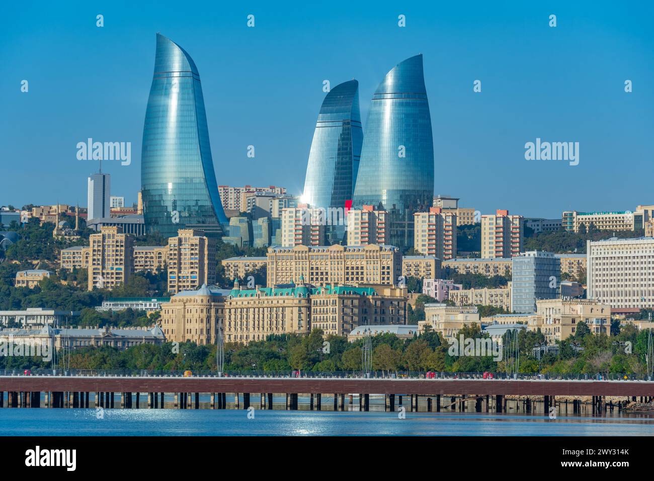 Panorama view of Baku in Azerbaijan Stock Photo - Alamy