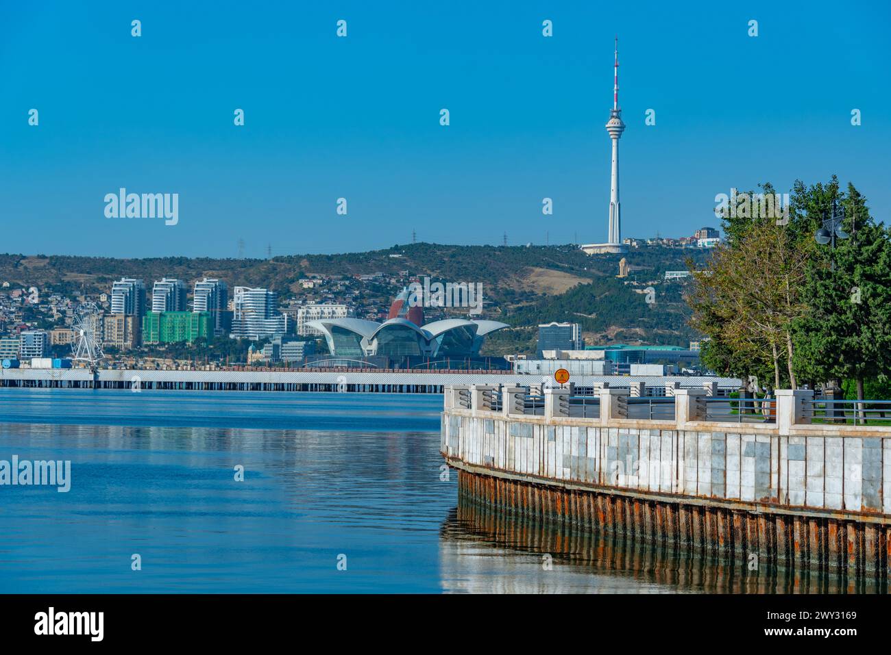 Panorama view of Baku in Azerbaijan Stock Photo - Alamy