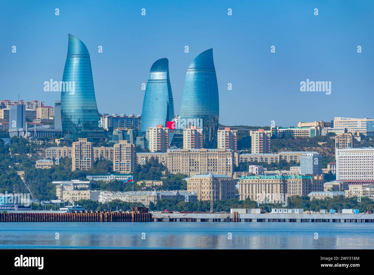 Panorama view of Baku in Azerbaijan Stock Photo - Alamy