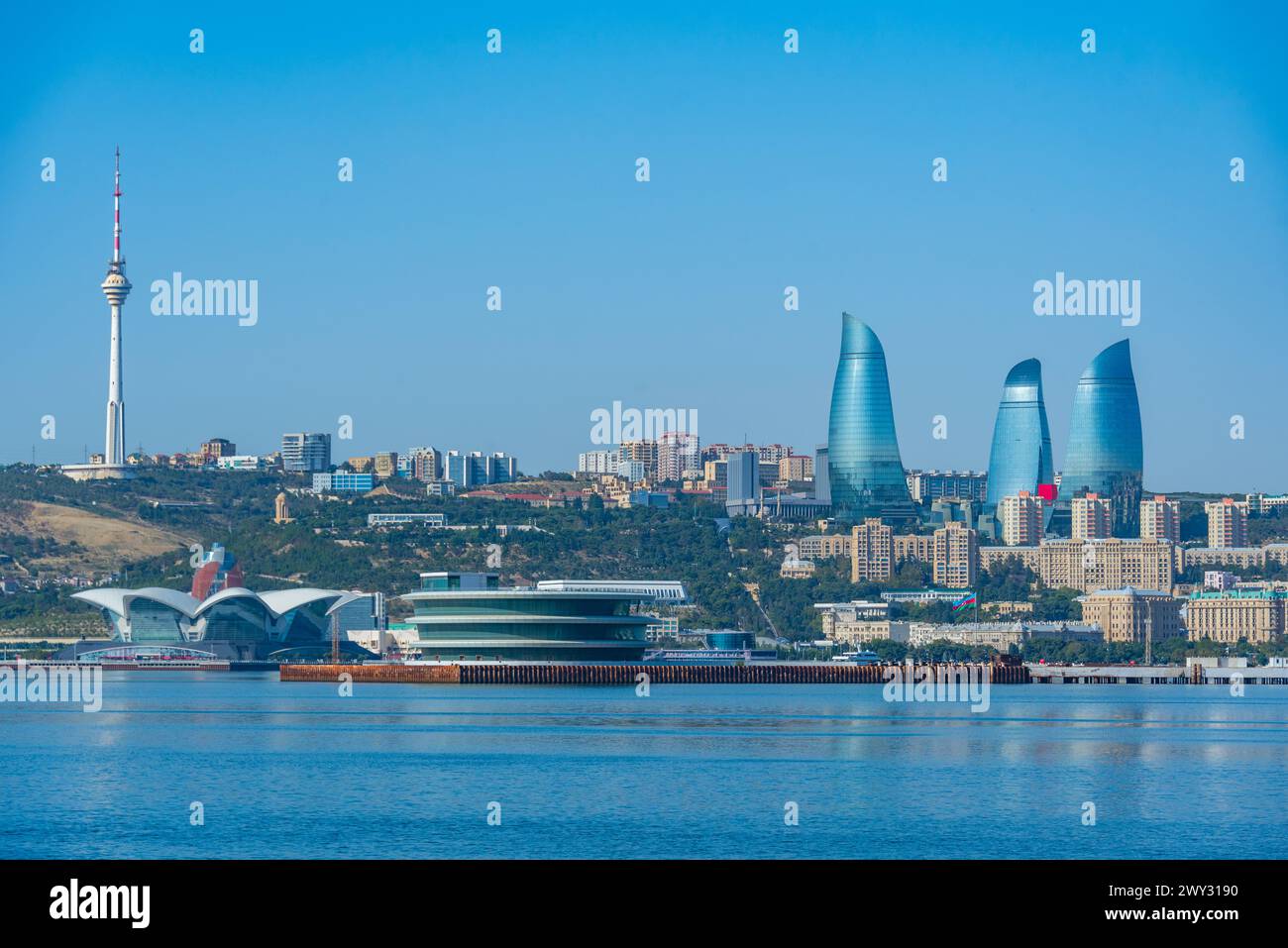 Panorama view of Baku in Azerbaijan Stock Photo - Alamy