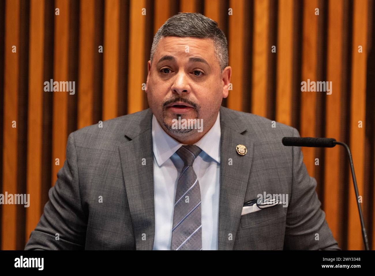 Police Commissioner Edward Caban speaks during briefing with police ...