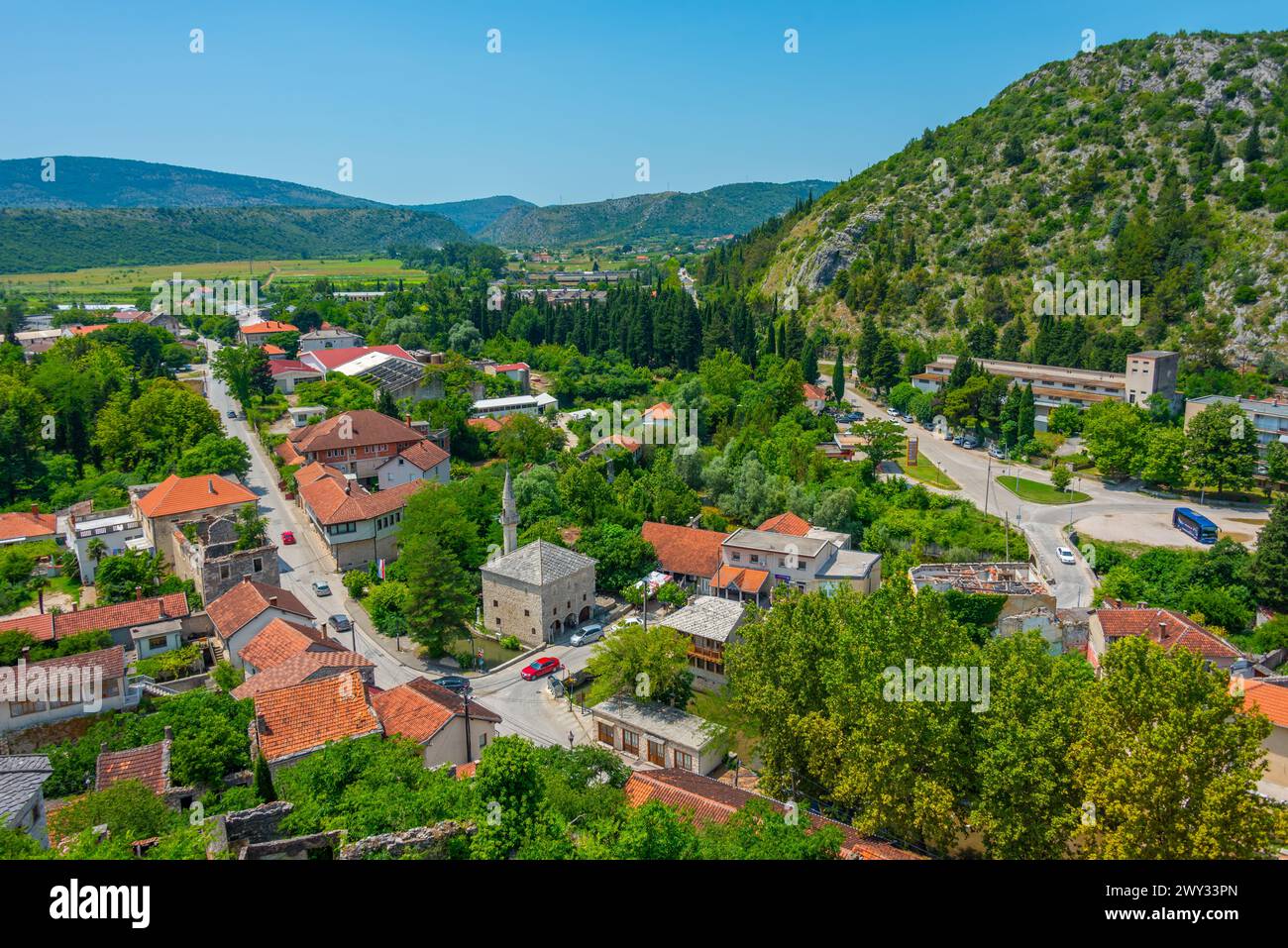 Aerial view of Stolac in Bosnia and Herzegovina Stock Photo - Alamy