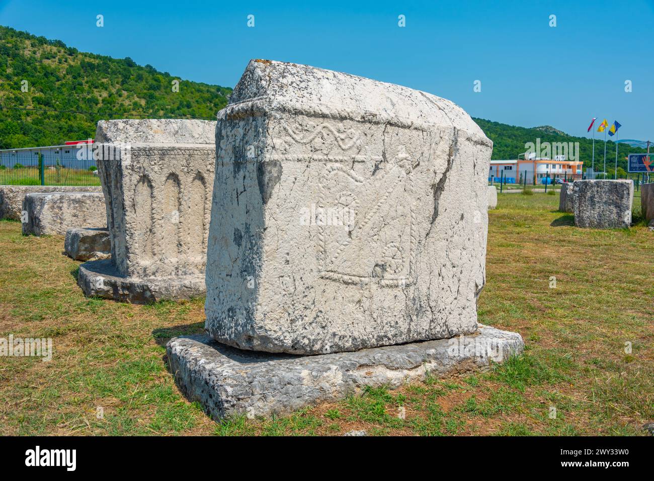 Stone tombs at Radimlja necropolis in Bosnia and Herzegovina Stock ...