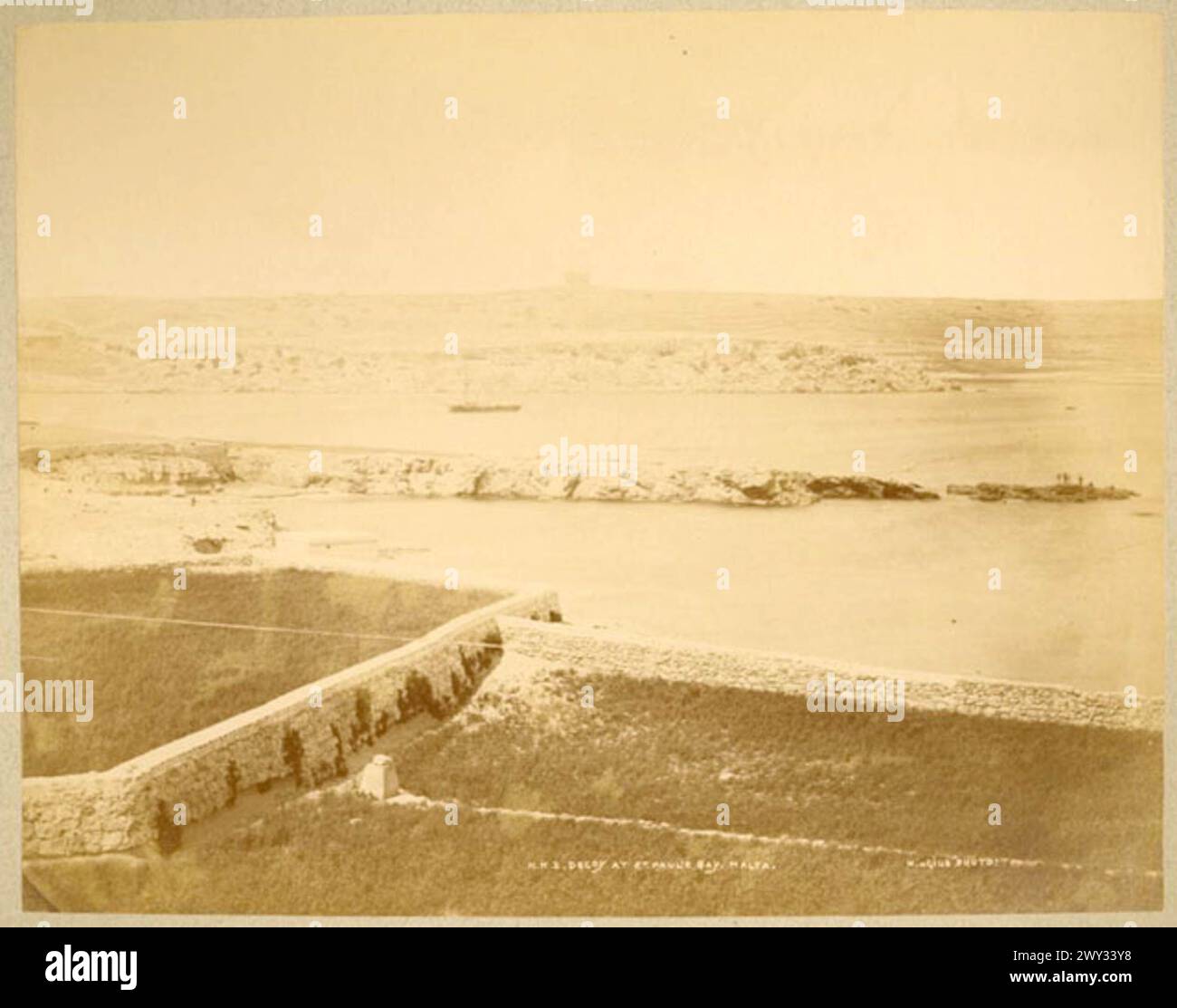 H.Agius, H.M.S. Decoy at St. Paul's Bay, Malta Stock Photo - Alamy