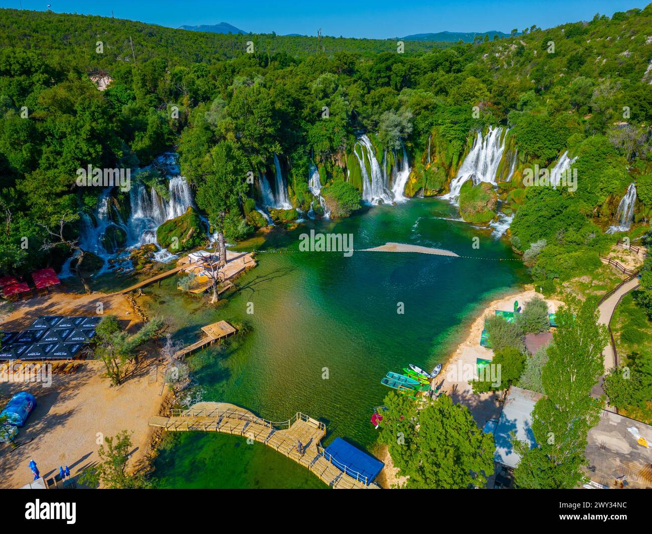 Kravica waterfalls swimming hi-res stock photography and images - Alamy