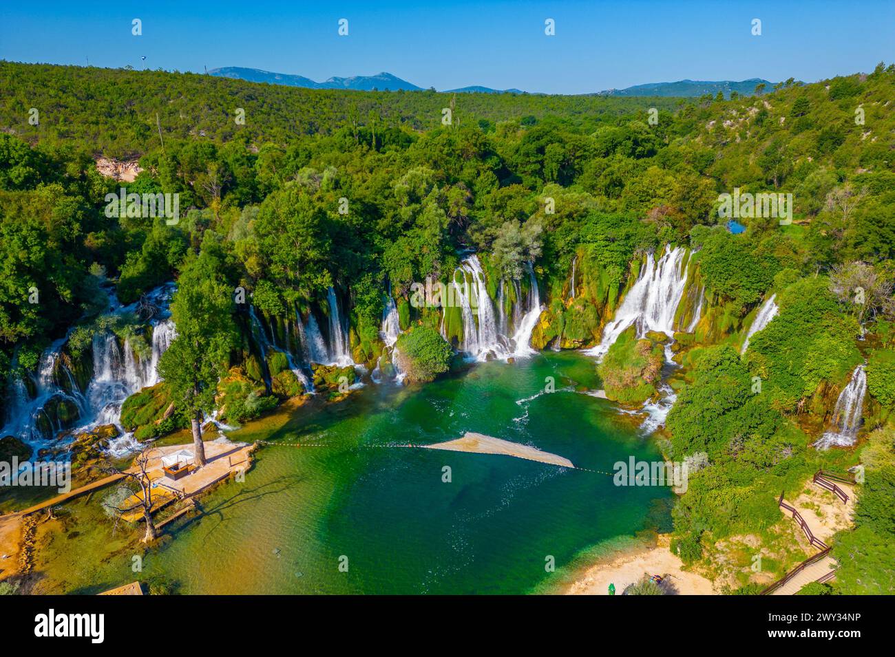 Kravica waterfalls swimming hi-res stock photography and images - Alamy