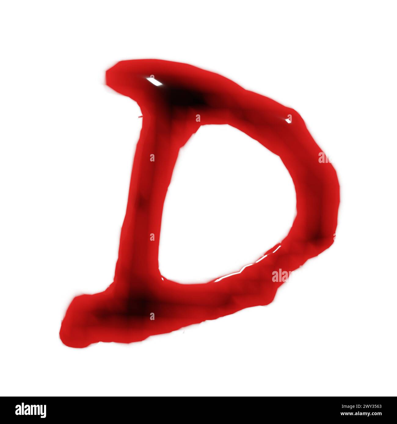 isolated on white 3d render of blood red wine liquid alphabets Stock ...