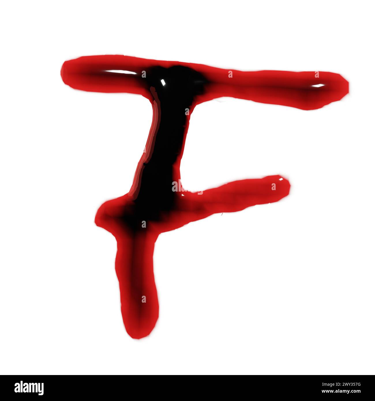 isolated on white 3d render of blood red wine liquid alphabets Stock ...