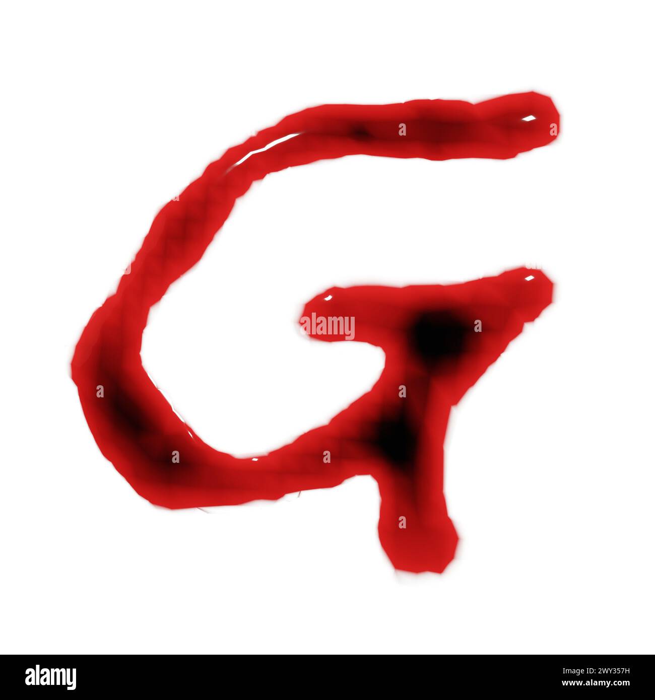 isolated on white 3d render of blood red wine liquid alphabets Stock ...