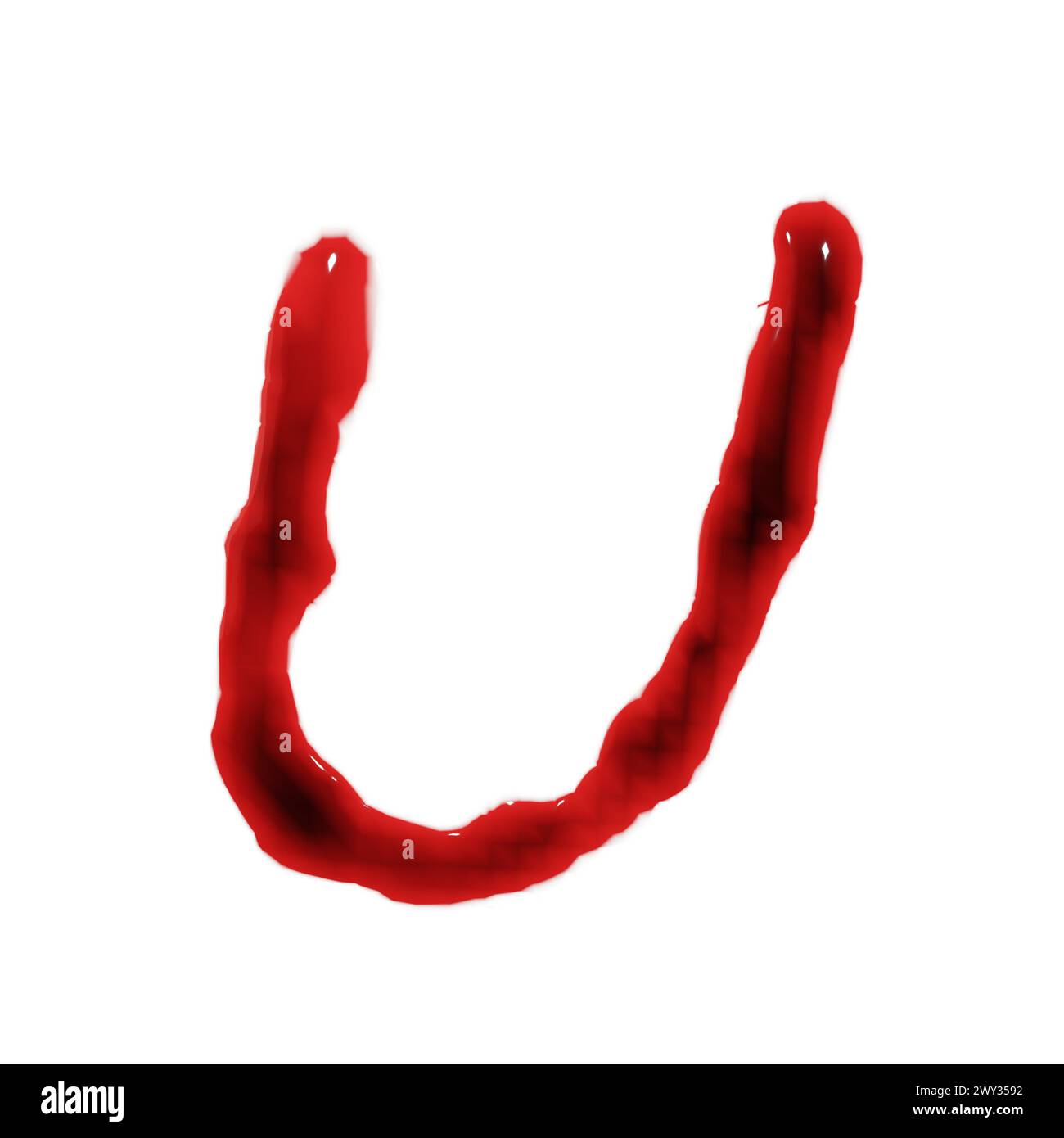 isolated on white 3d render of blood red wine liquid alphabets Stock ...