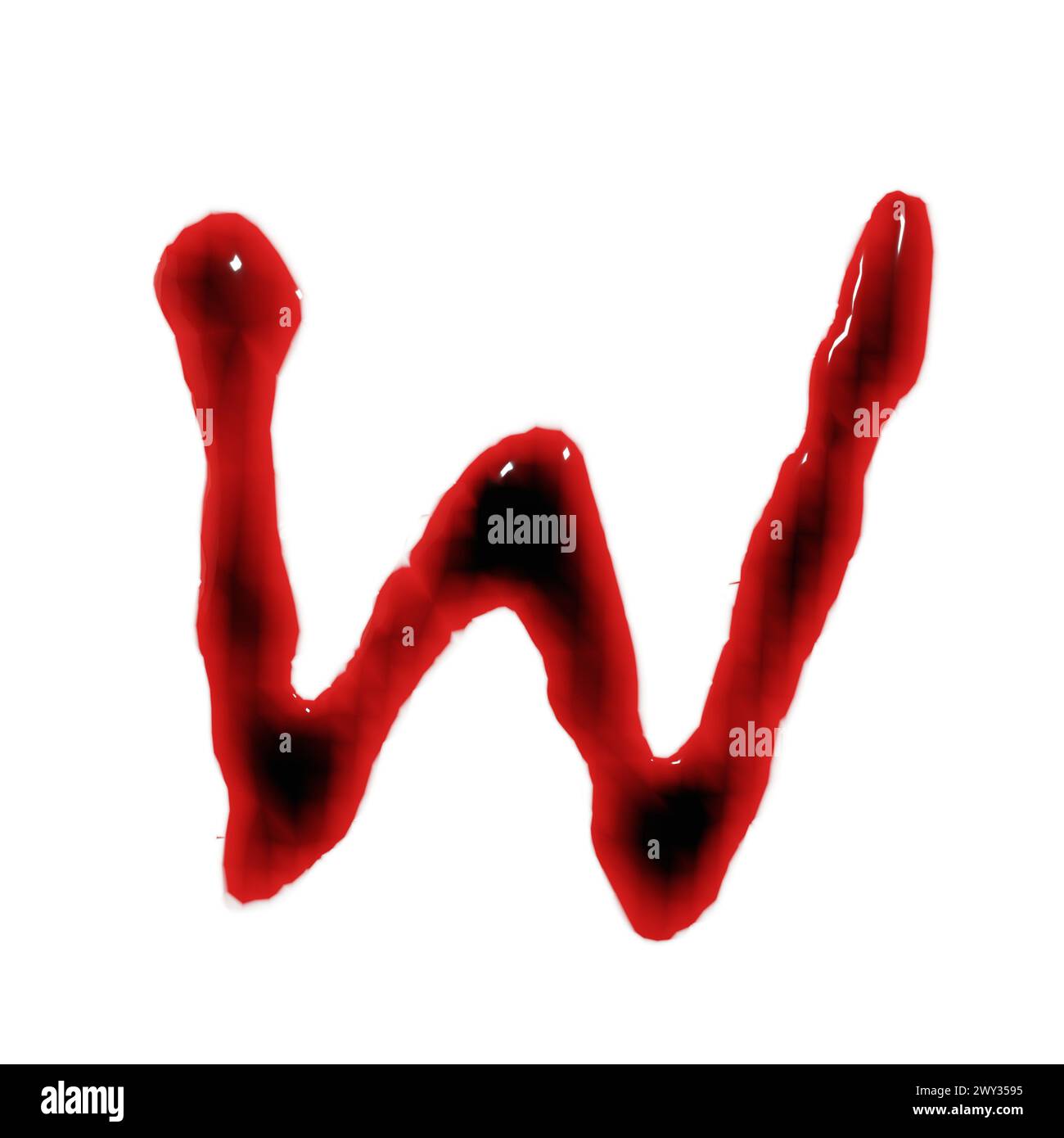 isolated on white 3d render of blood red wine liquid alphabets Stock ...