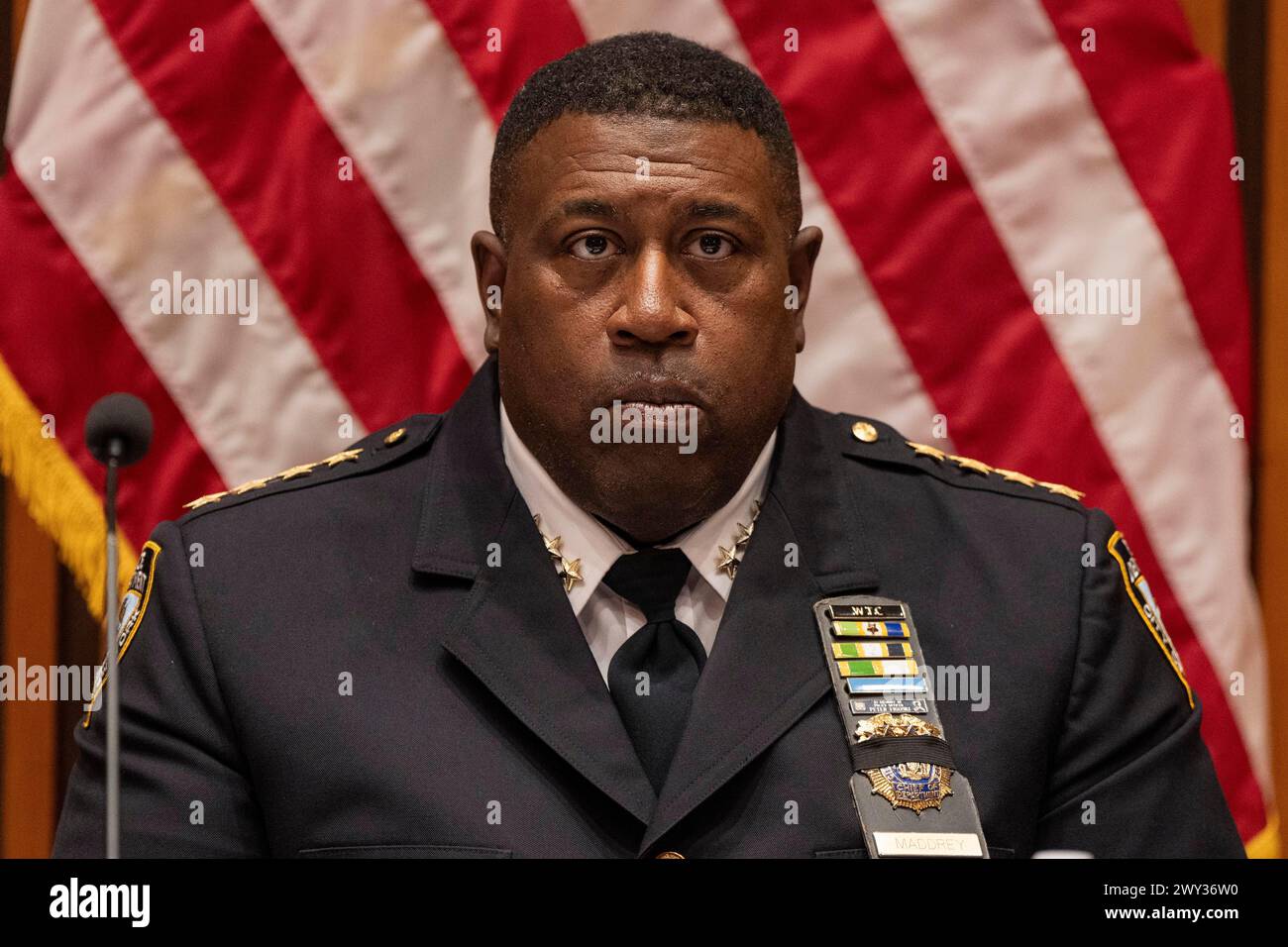 New York, New York, USA. 3rd Apr, 2024. Chief of Department Jeffrey ...