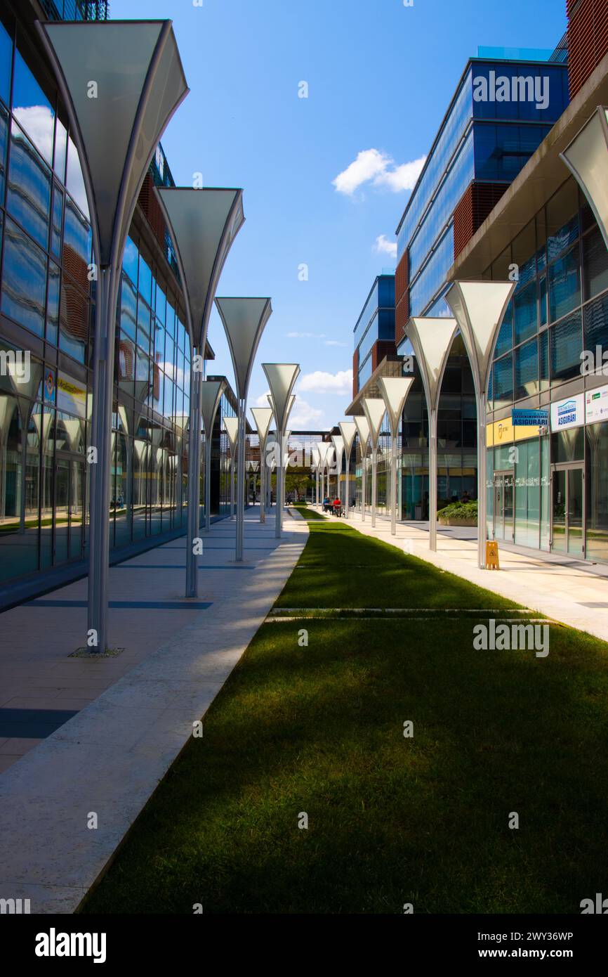 Office buildings complex in the center of Timisoara city, Romania Stock ...
