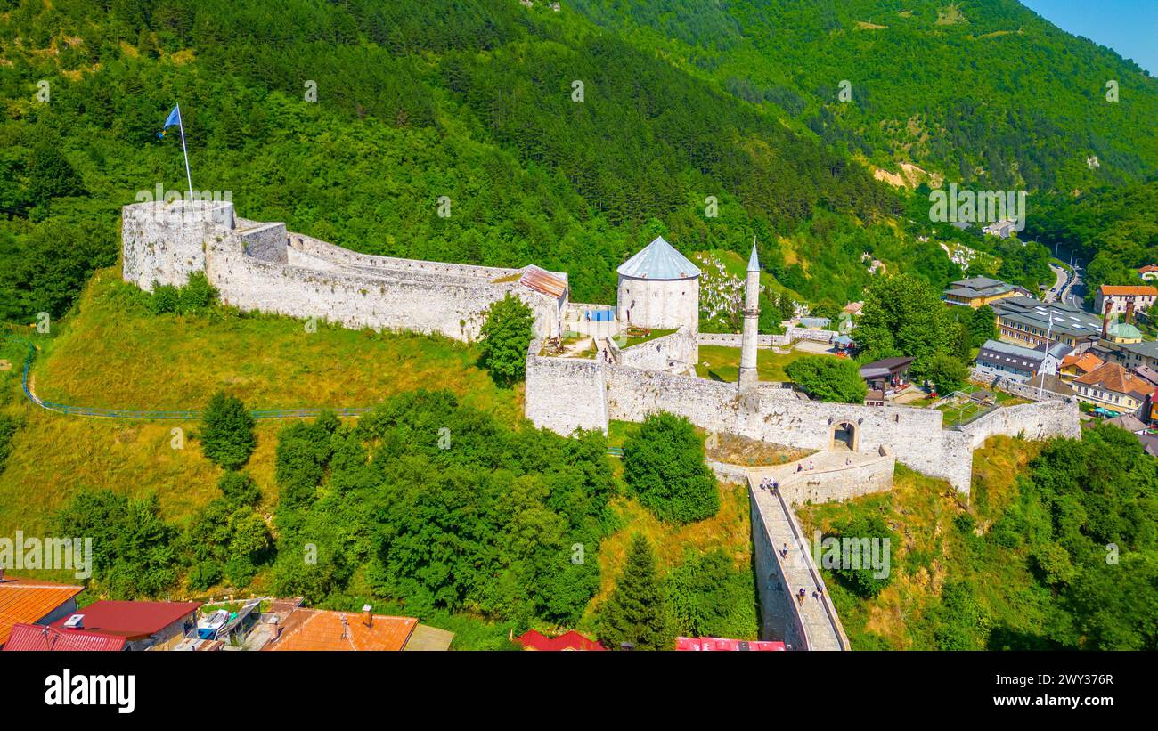 Panorama view of Travnik fortress in Bosnia and Herzegovina Stock Photo ...