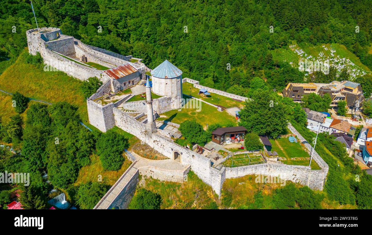 Panorama view of Travnik fortress in Bosnia and Herzegovina Stock Photo ...