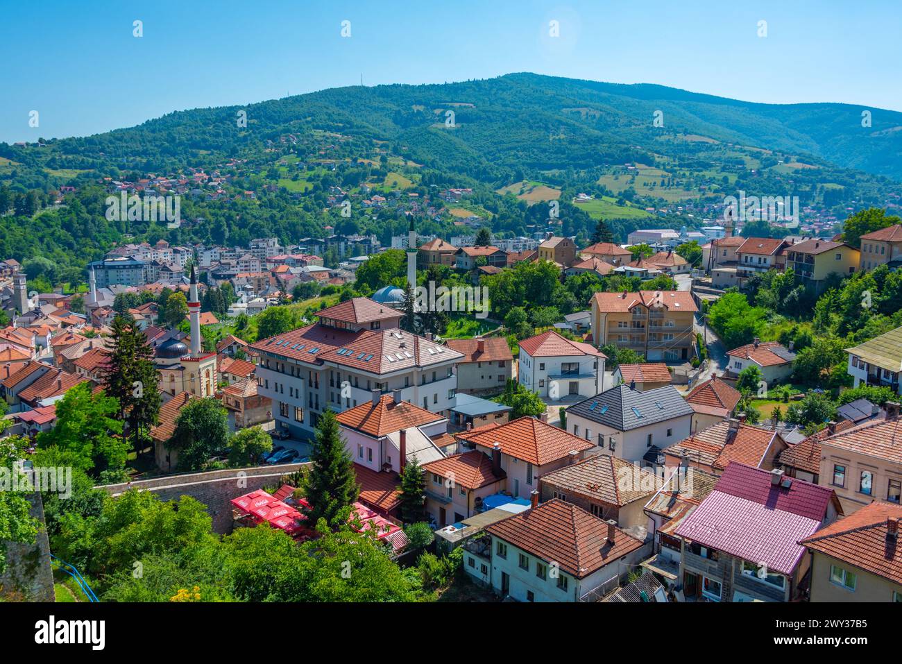 Panorama view of Travnik town in Bosnia and Herzegovina Stock Photo - Alamy