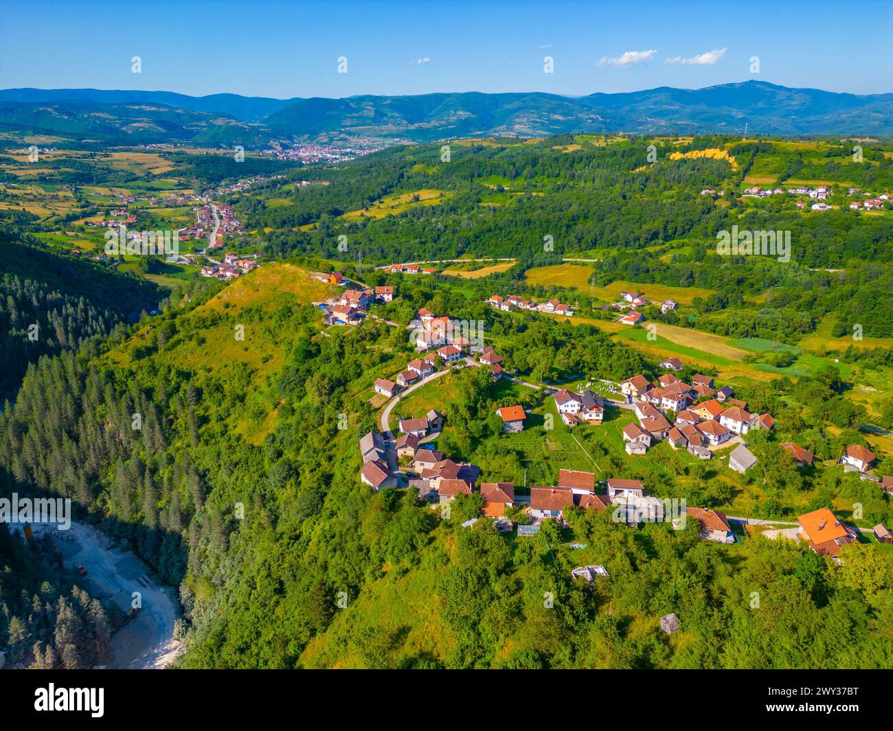 Panorama view of Donji Vakuf in Bosnia and Herzegovina Stock Photo - Alamy