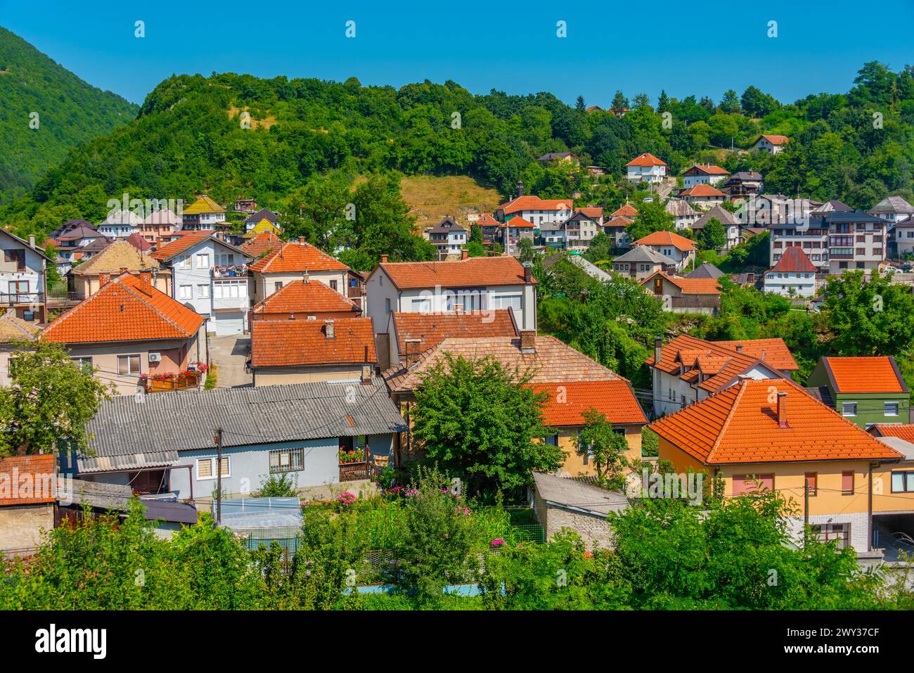 Panorama view of Travnik town in Bosnia and Herzegovina Stock Photo - Alamy