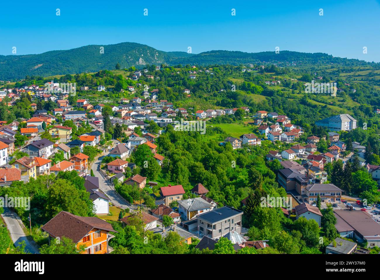 Panorama view of Jajce town in Bosnia and Herzegovina Stock Photo - Alamy