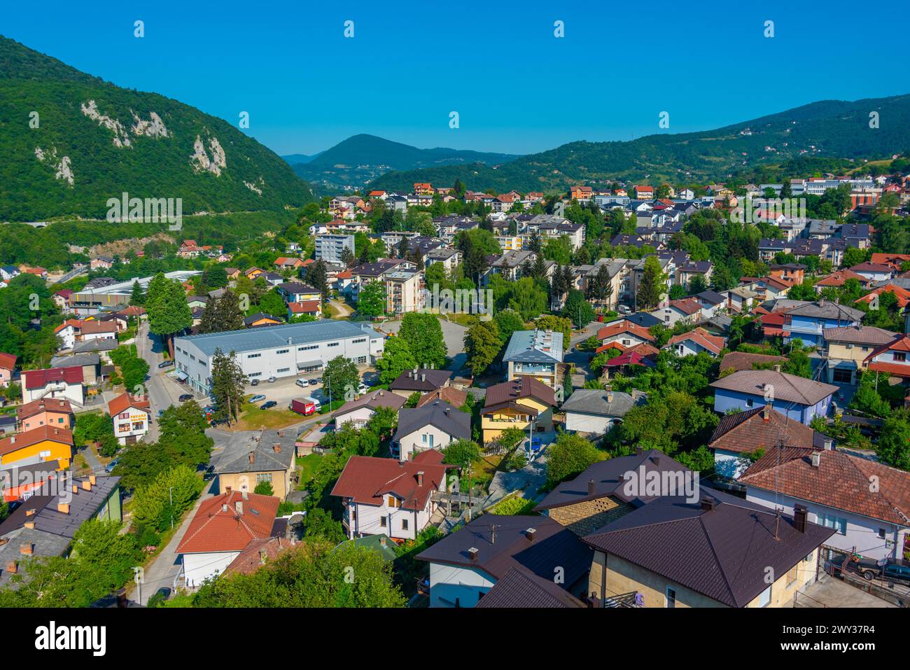 Panorama view of Jajce town in Bosnia and Herzegovina Stock Photo - Alamy