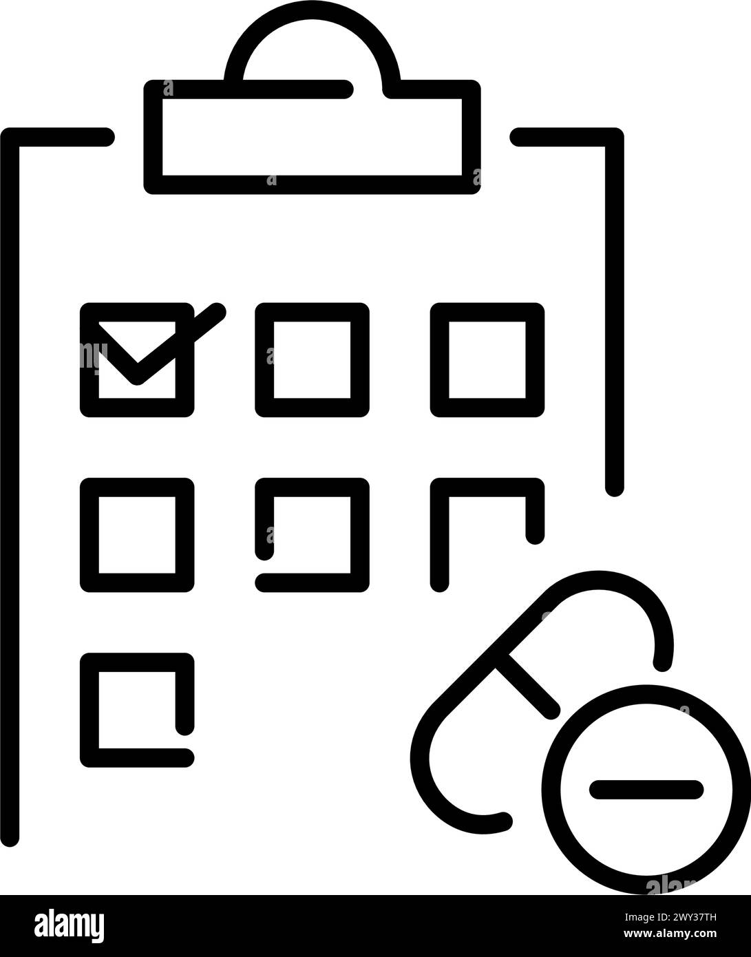 Calendar with checkmarks on clipboard. Structured treatment plans and ...