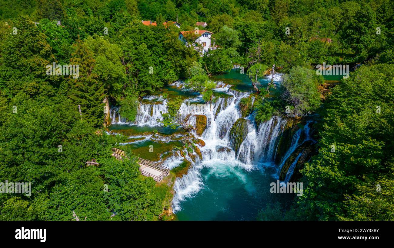 Great Una Waterfalls in Bosnia and Herzegovina Stock Photo - Alamy