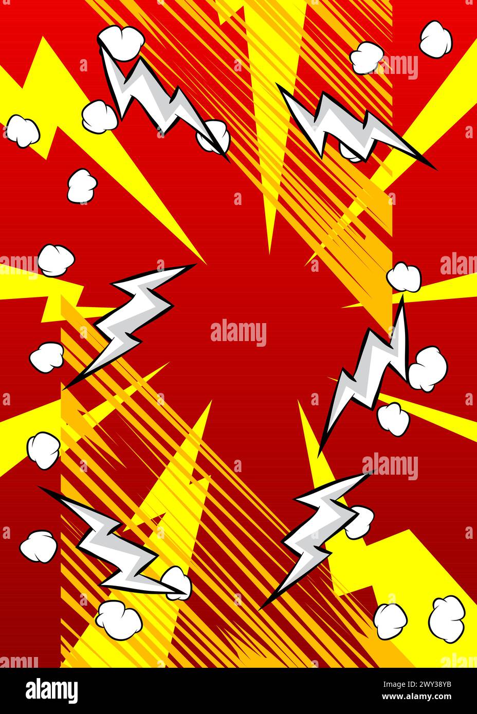 Cartoon Abstract Background, comic book backdrop. Retro vector comics ...