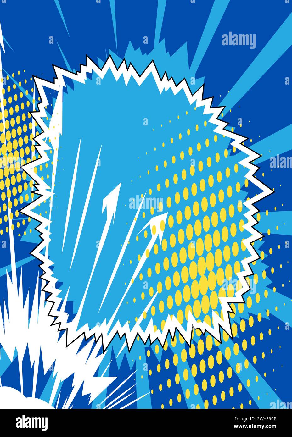 Cartoon Abstract Background, comic book backdrop. Retro vector comics ...